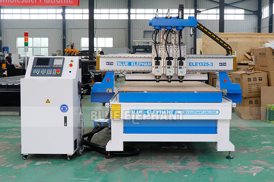 1325 Three Processes Multi Head CNC Router Machinery with HQD Air Cooling Spindle