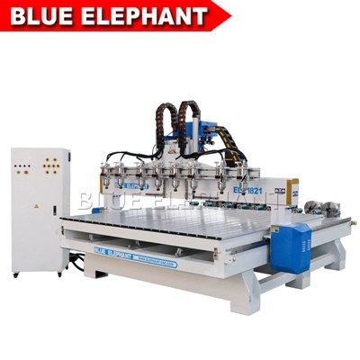 ELECNC-1821 Multi Spindles 4 Axis Woodworking Machinery with Rotary Devices
