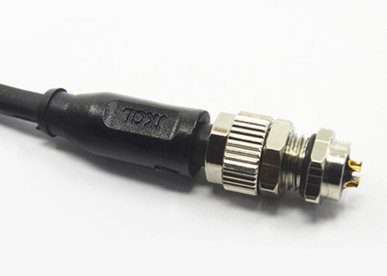Panel Mount M8 3 Pin Male Connector 4A Current Rating For Cable Connection