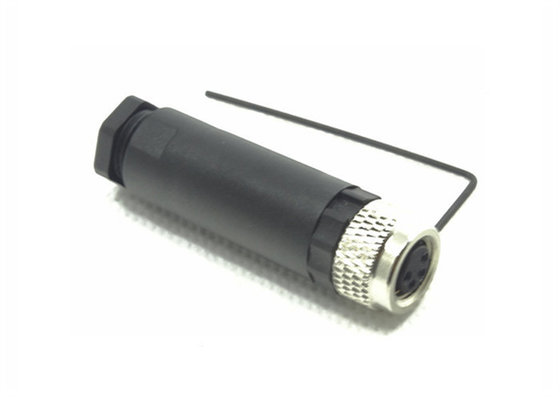 M8 Screw Waterproof Electrical Connectors 4 Pin , Male And Female Gender