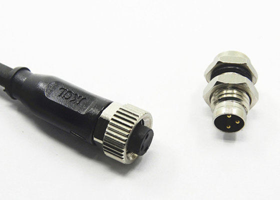 M8 3pin cable connectors , waterproof female connector , panel male connector
