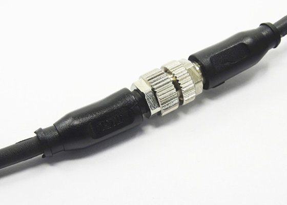 IP67 4pin straight male female waterproof connector , molding cable connector