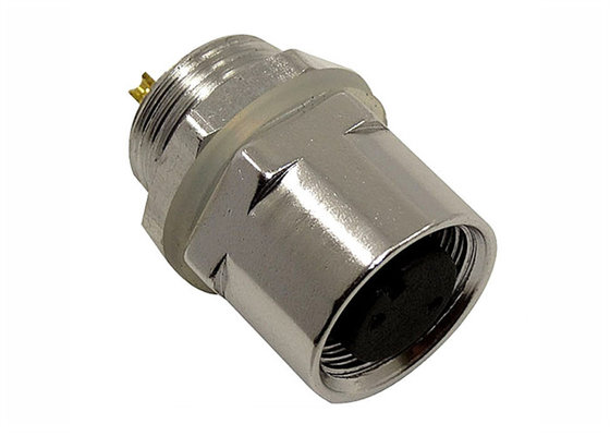 Waterproof Power 4 Pin Panel Connector , Female Socket Connector PA6 Core Material