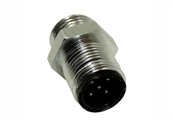 5 Pin Panel Waterproof Electrical Connectors With Brass , Nickel Or Gold Plated Pin Material