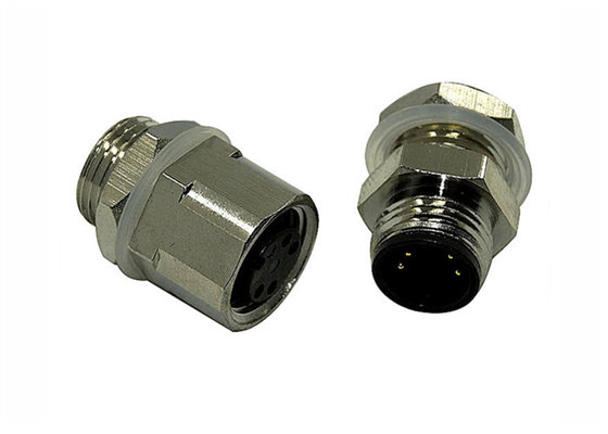 Female Male Waterproof Electrical Connectors 5 Pin Mounted With Straight Shaped