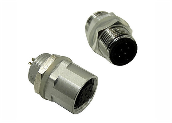 Solder Type 8 Pin Panel Mount Connector Screw Mating Style For Automation Equipment