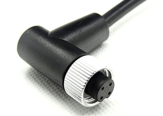 Ip67 Waterproof Circular Connector 4 Pin 6 Pin Bend Type Plug Metal Screw Type
