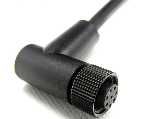 Ip67 Waterproof Connector 8 Pin Bend Plug Metal Screw Type For Solar