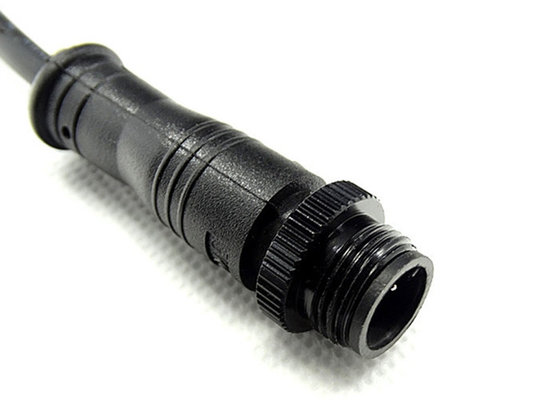 Male Ip67 M12 Waterproof Circular Connector 2 Pin Molded With Cable Plug Solder