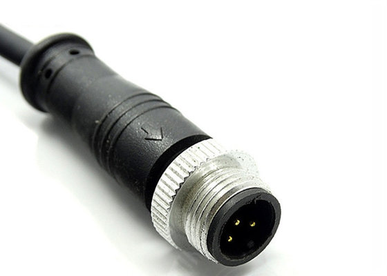 IP67 Molding 3 Pin Male Connector M12 For Industrial Control Product , Security Product