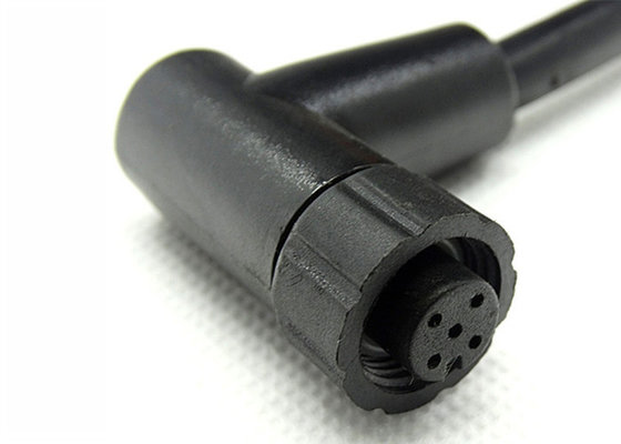 2 Pin 5 Pin 90 Degree Electrical Connector , Female Cable Connector Right Angle Pin Shaped