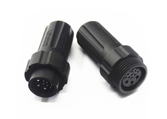 Straight Male Panel Female Electrical Connector M22 3+9 Pin IP68 For Led Outdoor Lighting