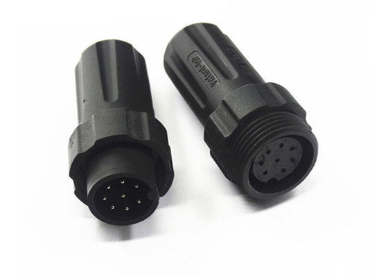 8pin panel mount female socket , straight male plug , waterproof cable connector
