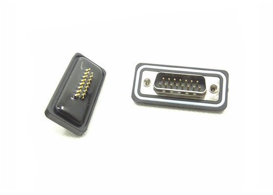 D - Sub Waterproof Electrical Connectors 9 Pin 15 Pin , Panel Male And Female Connectors