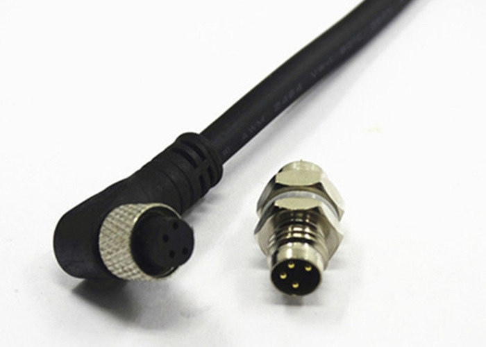 Ip67 Molded Waterproof Connector M8 Connector 4 Pin Male Female Plug