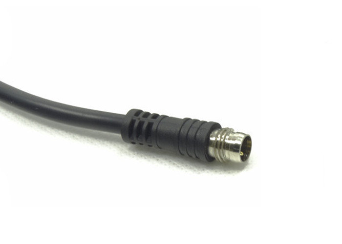 Molding Cable M8 3 Pin Male Plug IP67 Waterproof , PVC Nylon ABS Material