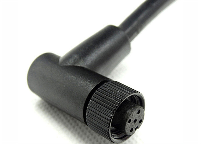 2 Pin 5 Pin 90 Degree Electrical Connector , Female Cable Connector Right Angle Pin Shaped