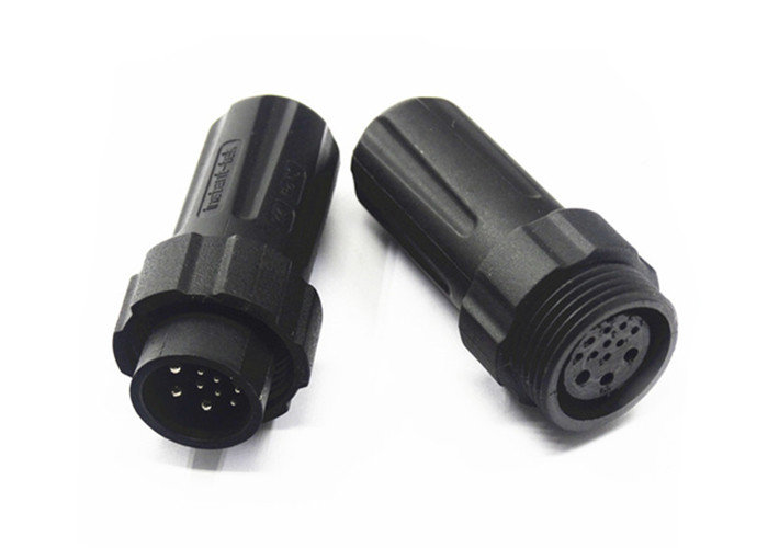 Straight Male Panel Female Electrical Connector M22 3+9 Pin IP68 For Led Outdoor Lighting