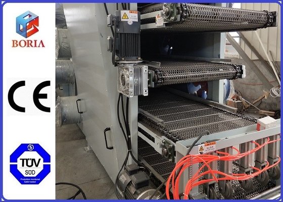 Mesh Belt Type Rubber Batch Off Machine , Customized Rubber Processing Machine