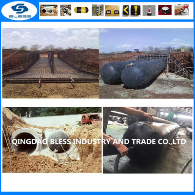 Diameter 1500*20meter pneumatic tubular form used for  bridge construction culvert construction