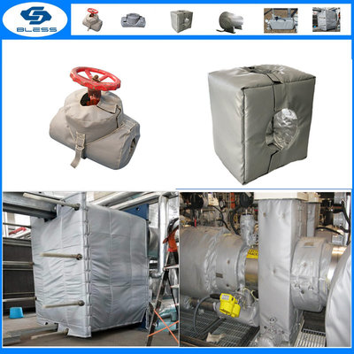 silicone-coated fiberglass material pipe and valve insulation  jacket suitable for  flange and valve