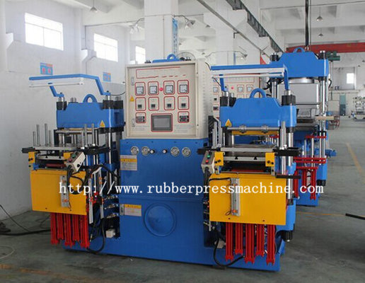 High Precision 300 Ton Carbon Steel Flat Vulcanizing Machine Blue Color