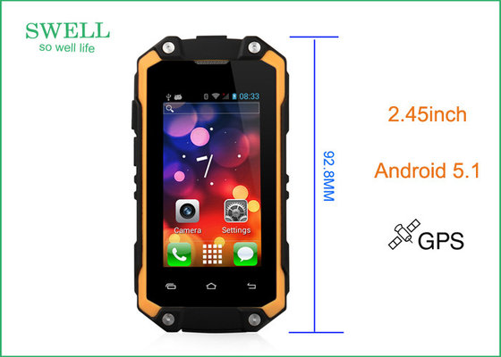 Small 2.45 Inch Android 5.1os IP65 Rugged Outdoor SmartPhone DDR1G + 8GB Flash