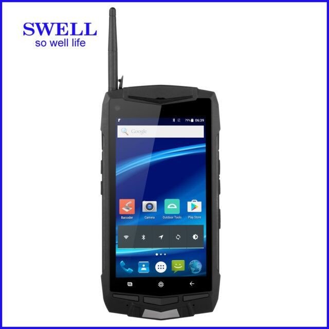Industrial military standard rugged smartphone with barcode scanner 1d 2d walkie talkie fingerprint android 5.1