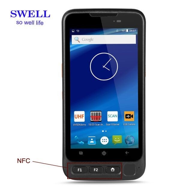 RFID Mobile PDA Rugged Waterproof Smartphone With 8MP Rear Camera