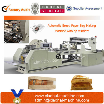 China CY-600 sharp bottom paper bag making machine with pp window supplier