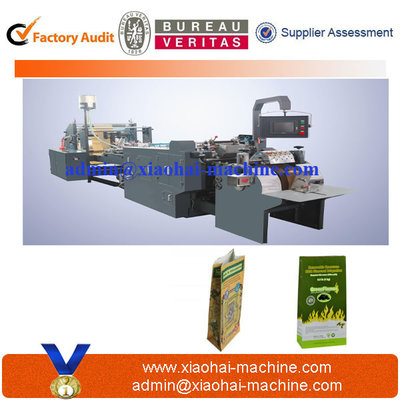 China XJ-200 fully automatic square bottom paper bag making machine supplier