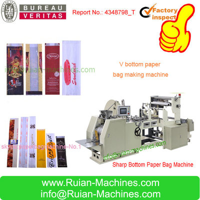 China sharp bottom paper bag making machine supplier