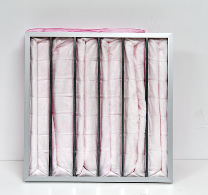 F7 pink synthetic air filter air bag filter for pre filteration ventilation system