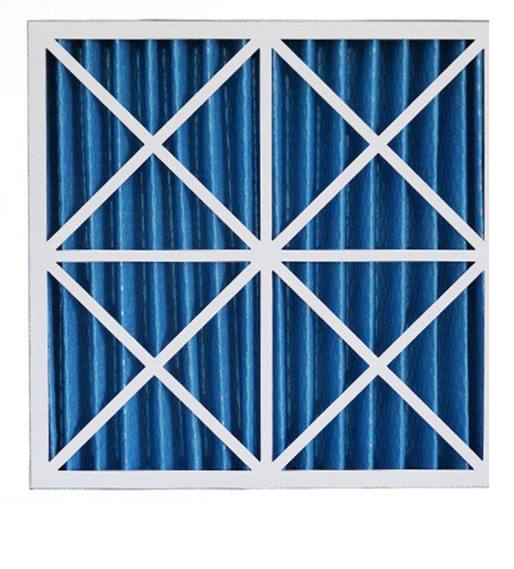 G3 G4 moistureproof cardboard coarse air fitler blue green synthetic industrial air filter