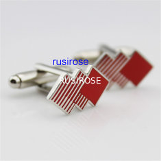 China 2019 new corporate LOGO metal cufflinks custom, personalized high-grade copper material silver cufflinks supplier