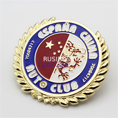 China Golden wheat three-dimensional badge custom, painted soft enamel metal badge custom supplier