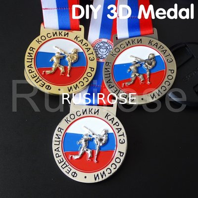 Russia Taekwondo competition honorary medals customized, China production medal manufacturers supplier
