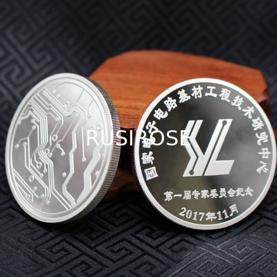 2019 new high-end silver commemorative coins custom, corporate event gifts custom, zinc alloy plating silver coins supplier
