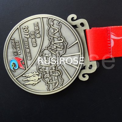 Indonesia city running competition medal customization, production of Marathon Medal of Honor, antique bronze medal supplier