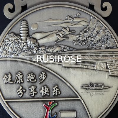 Indonesia city running competition medal customization, production of Marathon Medal of Honor, antique bronze medal supplier
