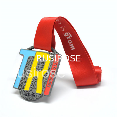 Personalized custom soft enamel medal of honor, running theme shaped metal badges, DIY color ancient tin metal medal supplier