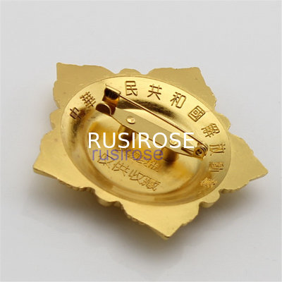 Military dedicated five-pointed star badge, custom commemorative badges, custom-made metal medals, double-sided badges supplier