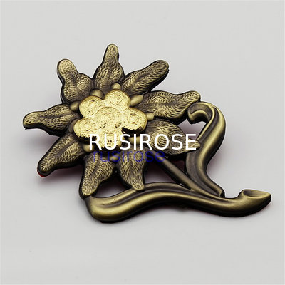 Personalized 3D stereo flower custom, bronze three-dimensional flower custom, zinc alloy metal decorations custom supplier