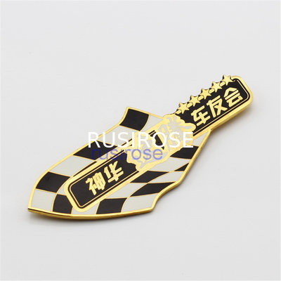 Personalized 3D stereo metal car standard, the back can be equipped with 3M adhesive or screw, car club logo LOGO custom supplier