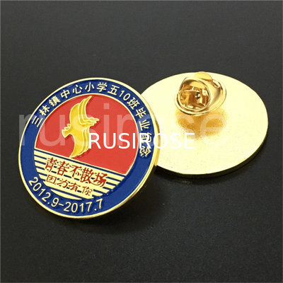 Enterprise employee honor award badge custom, high-grade golden honor memorial petal badge supplier