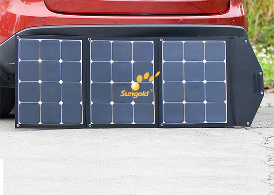 Easy Carrying 120w 12v Portable Folding Solar Panel Kit For Hiking / Camping