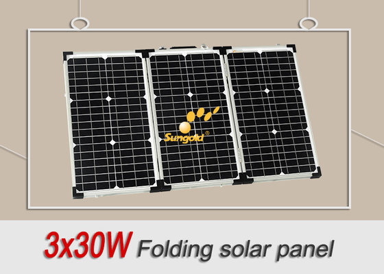 Portable 12V 90W Folding Solar Panels For Motorhomes / Camping / Caravan