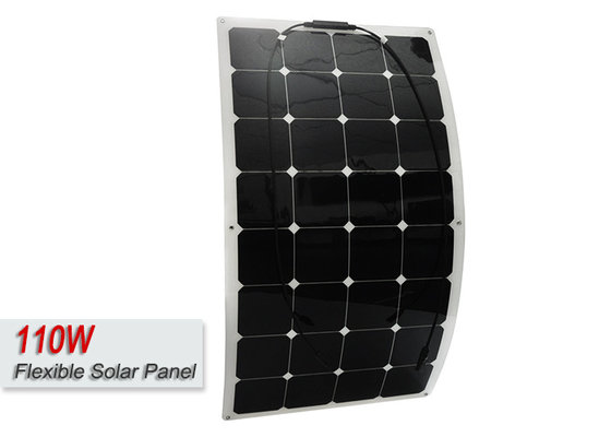 110w Lightweight Semi Flexible Bendable Solar Panel , Flexible PV Solar Panels 