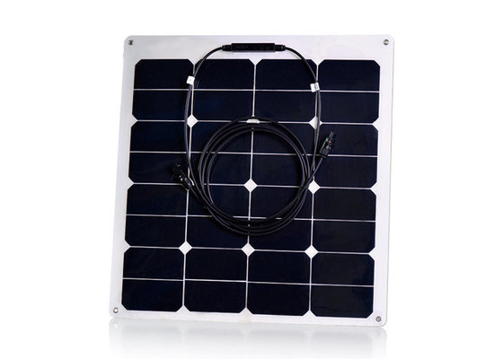 55w Semi Flexible Solar Panel / Sunpower Flexible Solar Cells 23.7% Efficiency