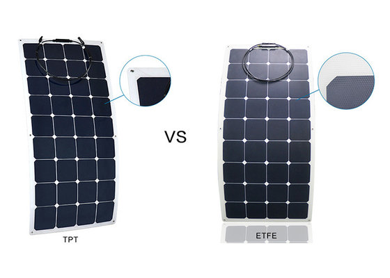 Weatherproof ETFE Portable RV Flexible Solar Panels With 30 Degrees Curvature